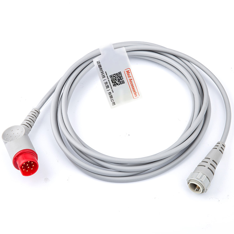 Reusable 12 Pin IBP Adapter Cable Transducer TPU Material Compatible ...