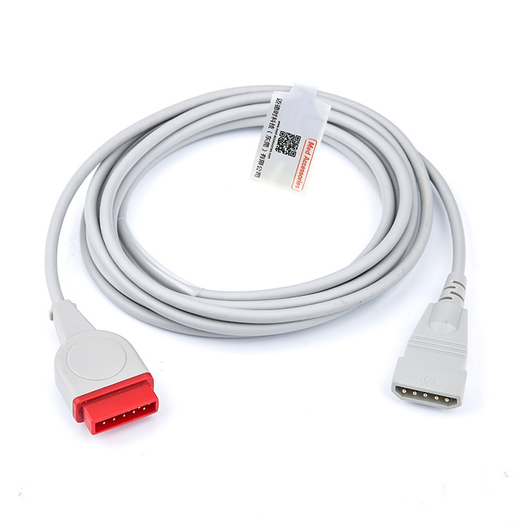 Medical IBP Pressure Transducer Cable Harmless Reusable GE To PVB